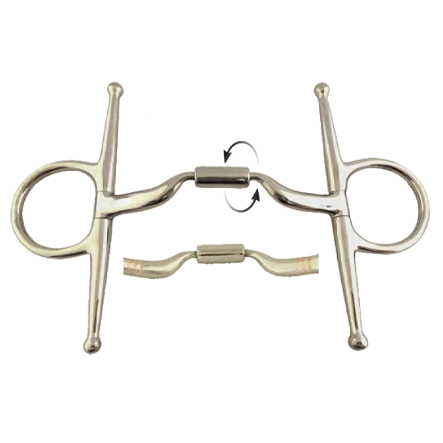 Full Cheek Roller Mouth Bit, Independent Side Movement - Hilbarsteel