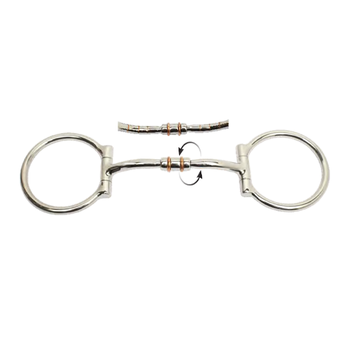 Western Dee Bit Roller Mouth with Dble Copper Roller with Copper Inlays ...