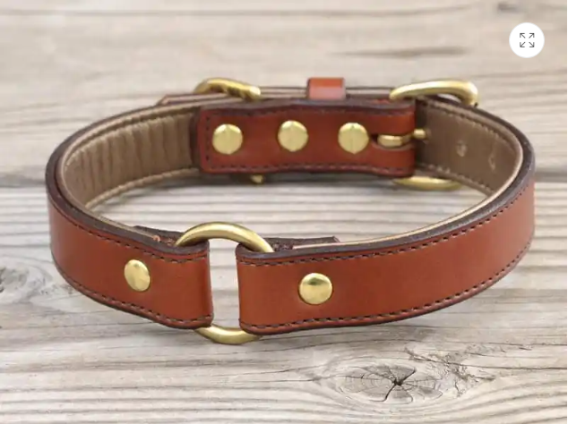 CUSTOM O-RING – Leather Dog Collar – Hilbarsteel